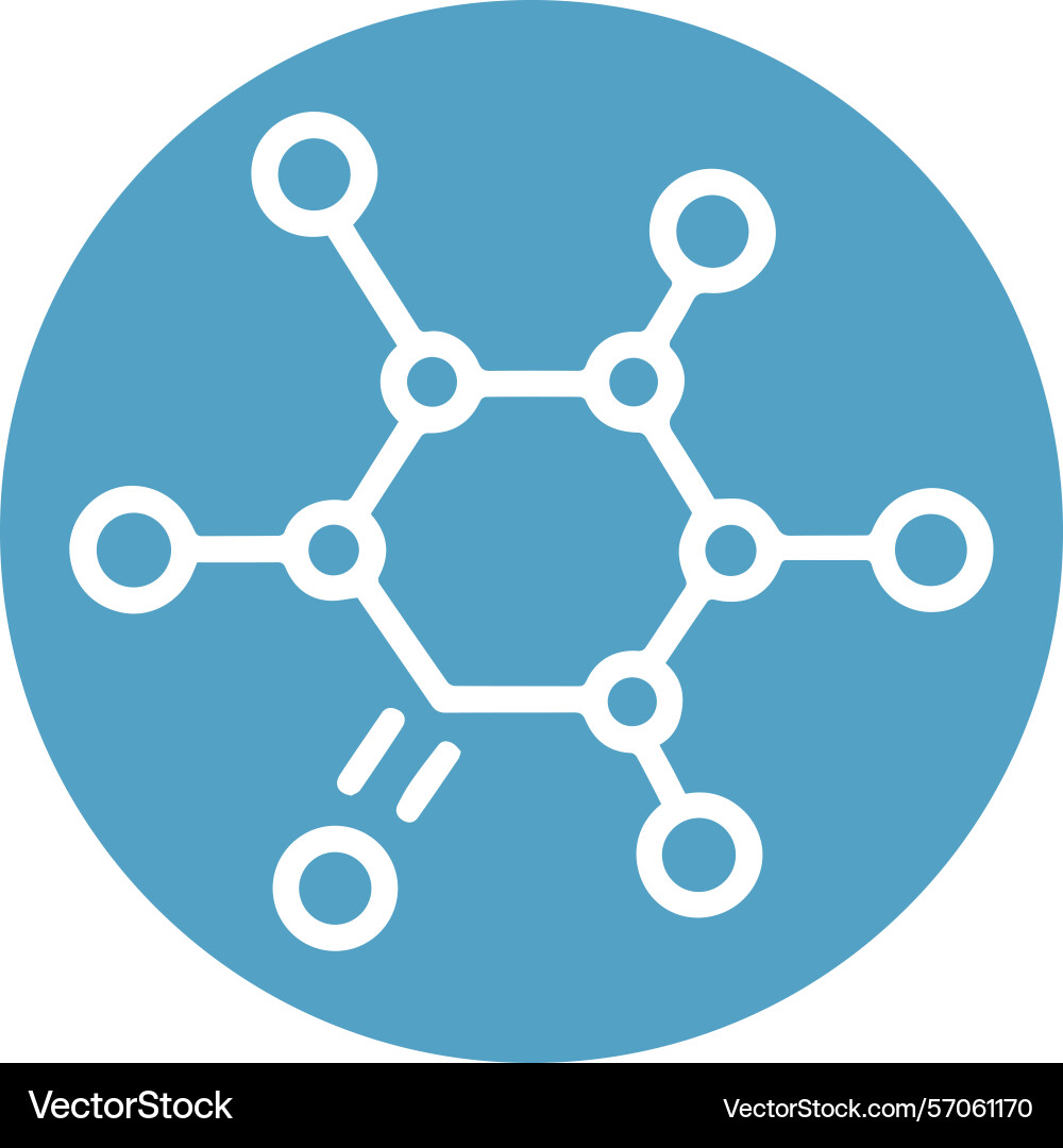 Molecole icon on white background Royalty Free Vector Image