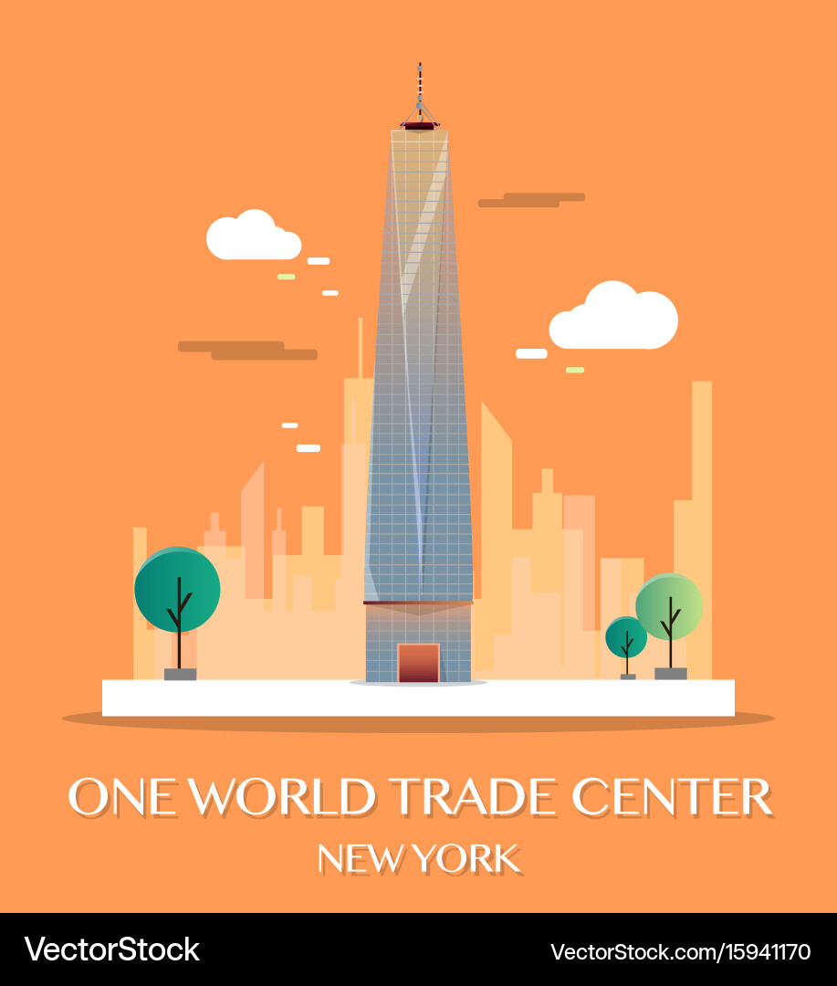 One world trade center Royalty Free Vector Image