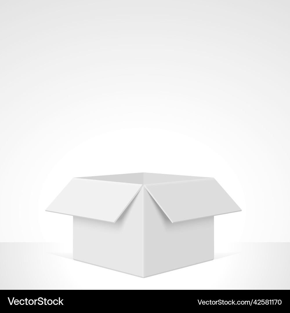 Open carton box for storage Royalty Free Vector Image