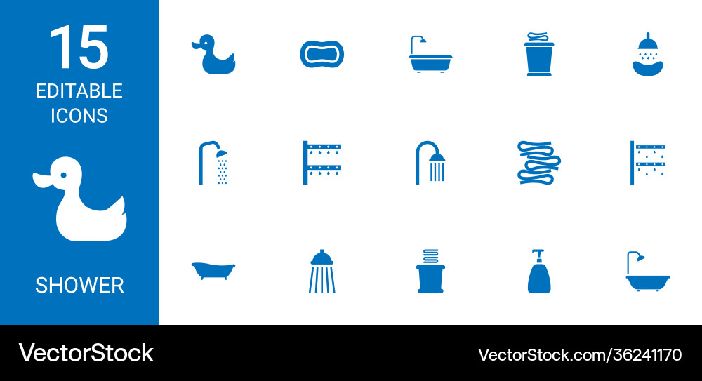 Dusche Icons Lizenzfreies Vektorbild - VectorStock
