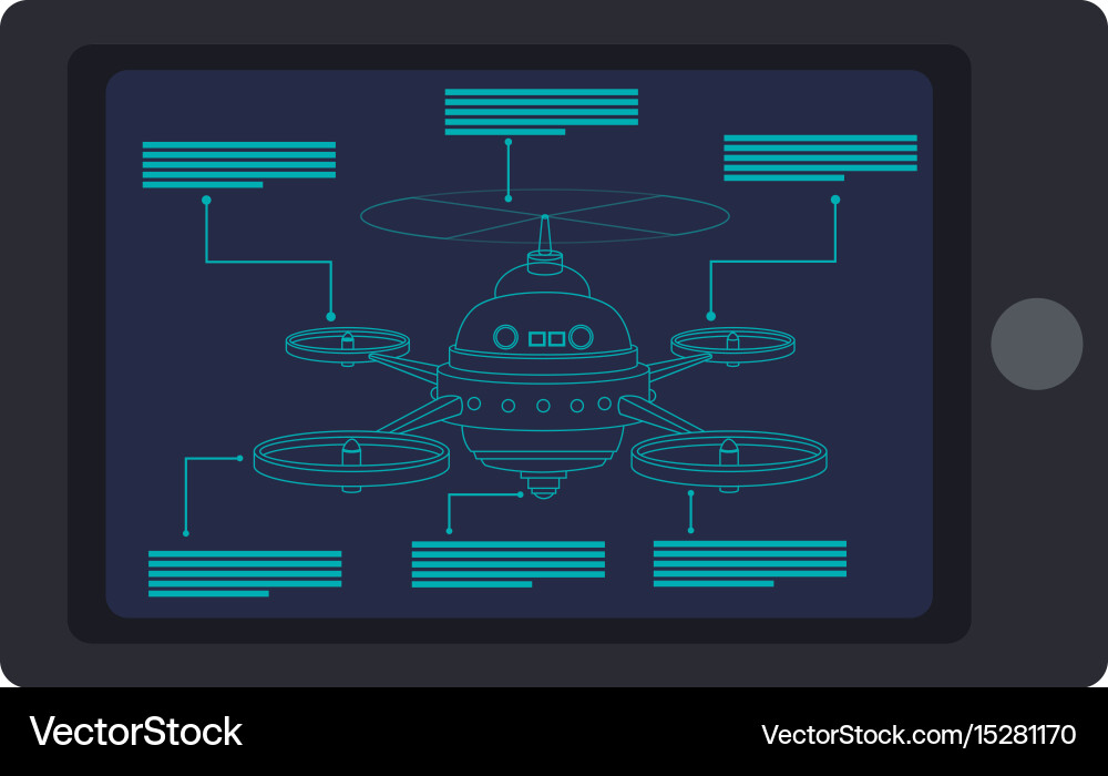 Smart controller digital drone technology Vector Image