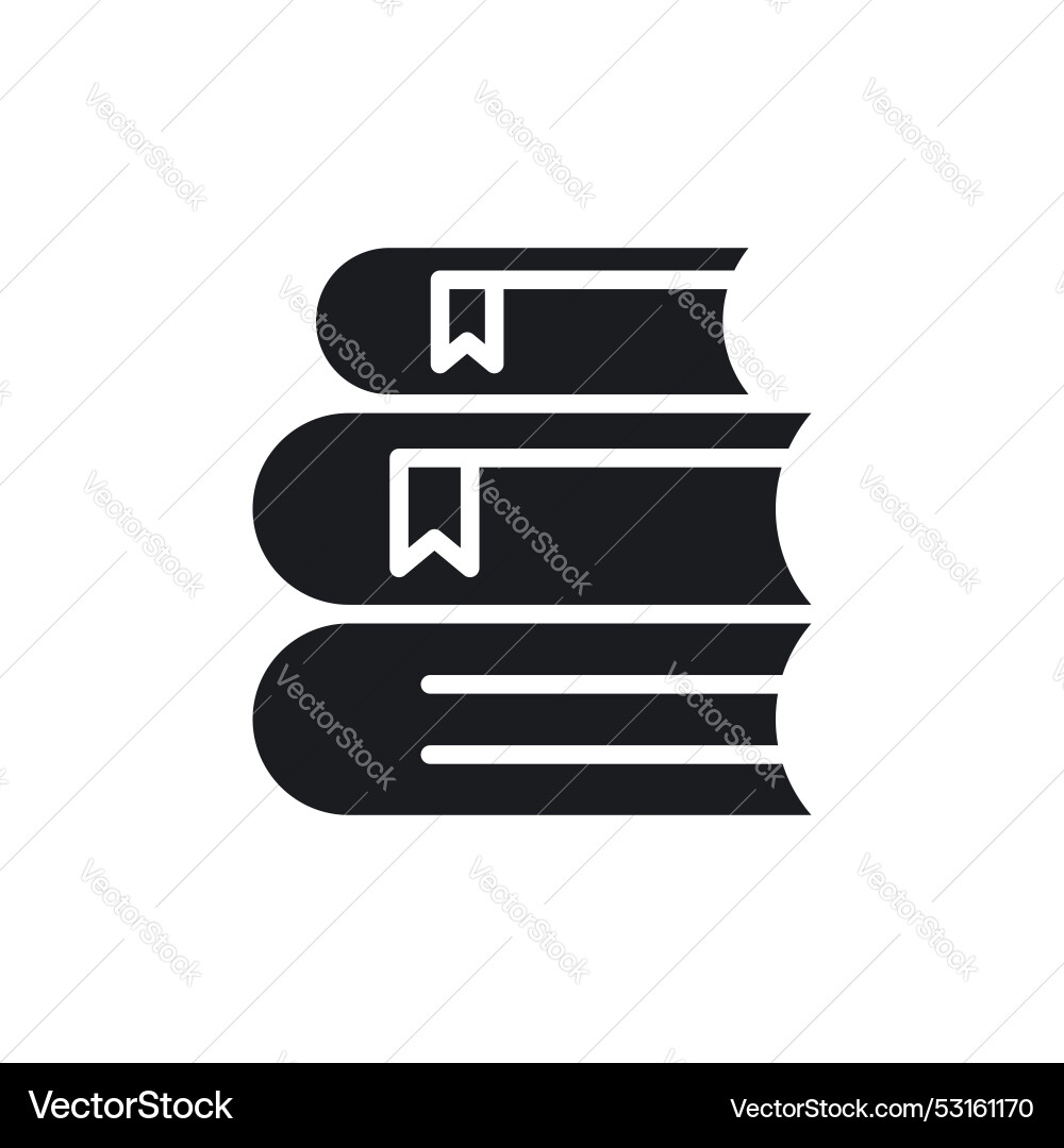 Stack of books icon symbol on white background Vector Image