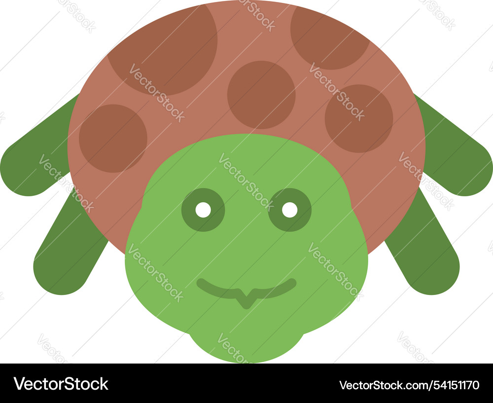 Turtle flat icon design Royalty Free Vector Image