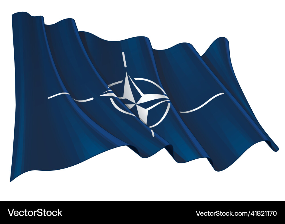 Waving flag of nato Royalty Free Vector Image - VectorStock