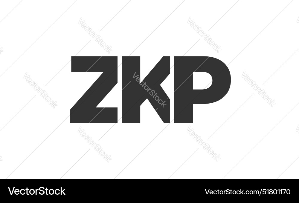 Zkp logo design template with strong and modern Vector Image