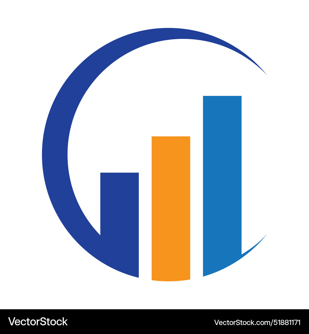 Business finance logo design Royalty Free Vector Image