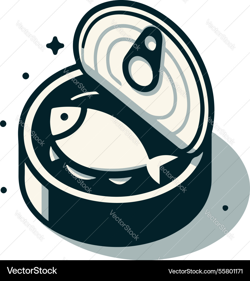 Canned fish Royalty Free Vector Image - VectorStock