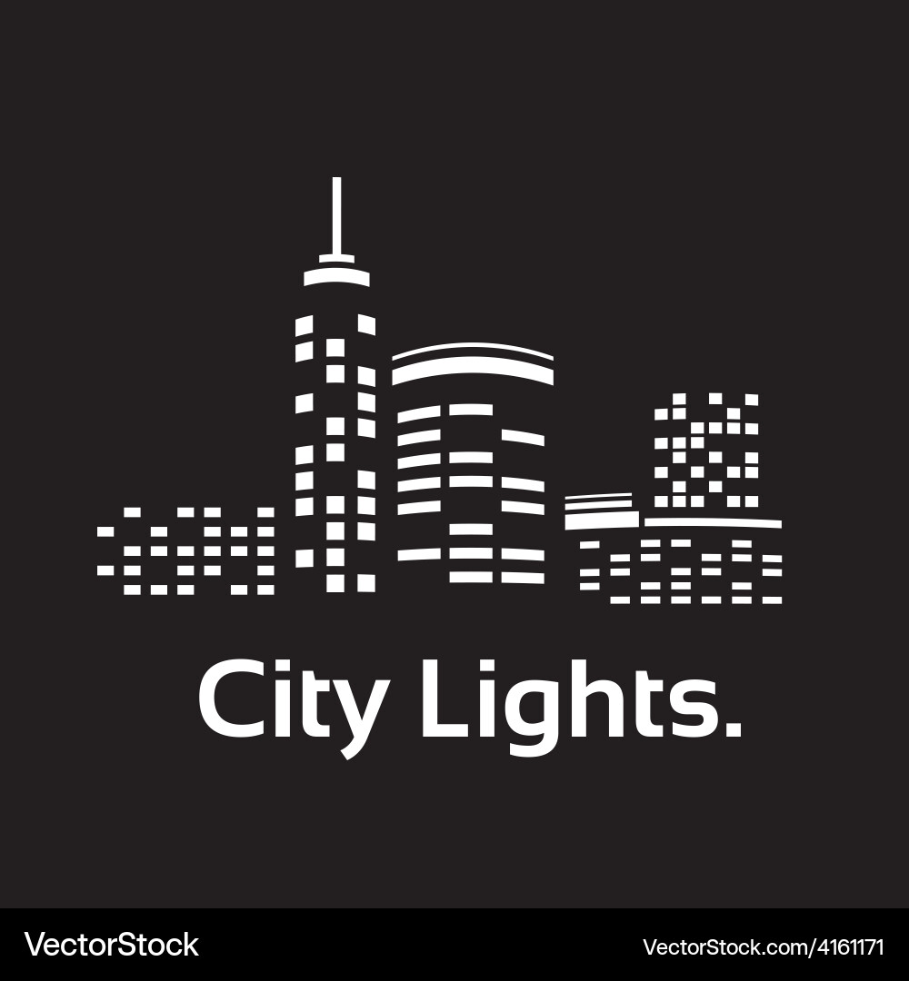 City lights Royalty Free Vector Image - VectorStock
