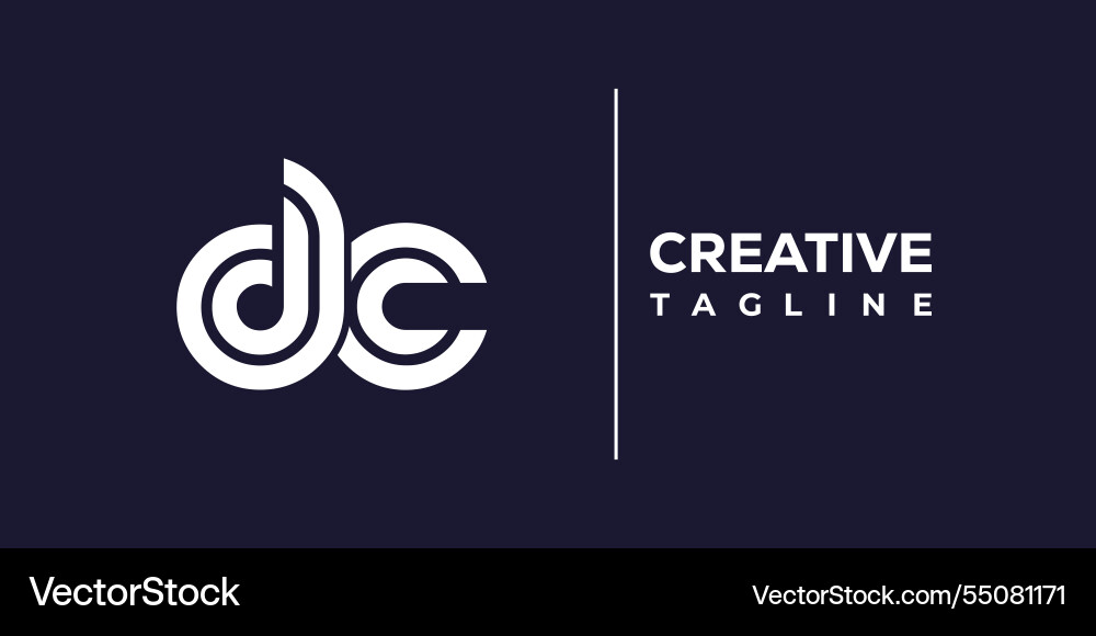 Dc abstract logo Royalty Free Vector Image - VectorStock