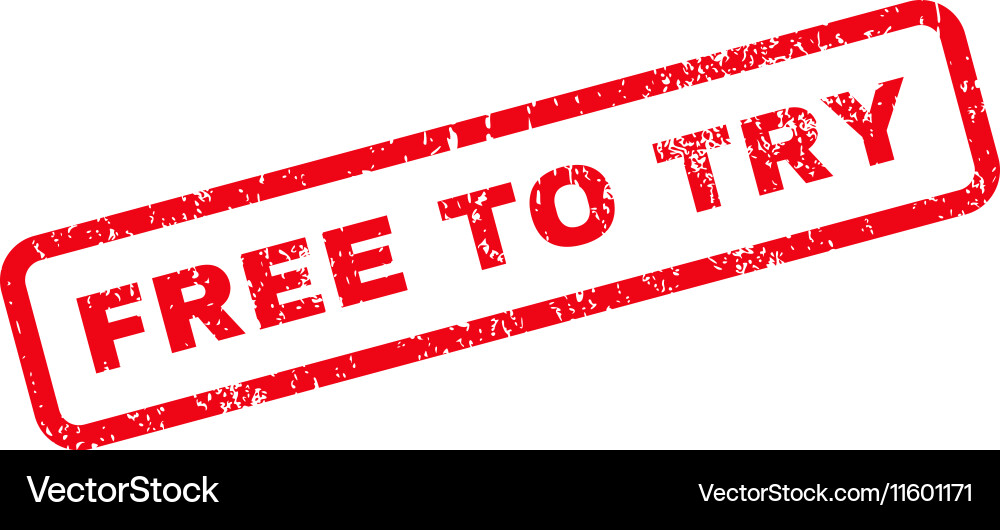 Free to try text rubber stamp Royalty Free Vector Image