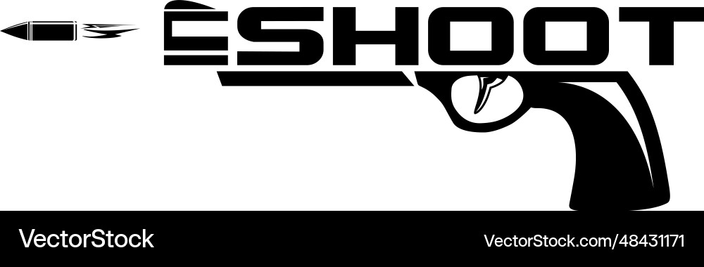 Gun logo icon design template Royalty Free Vector Image