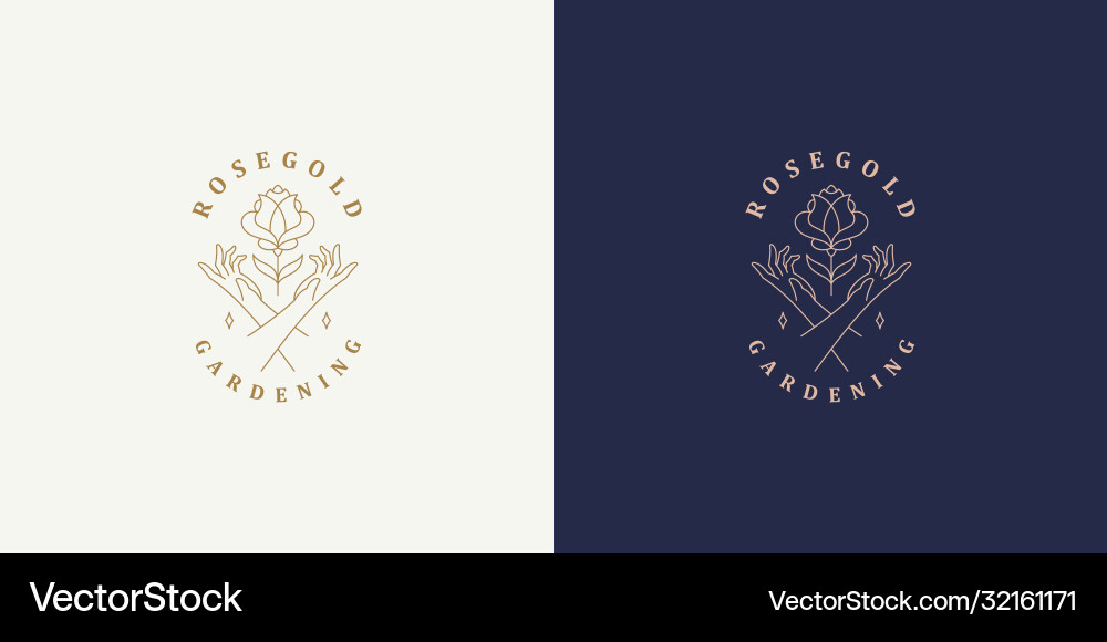 Line logos emblems design templates set Royalty Free Vector