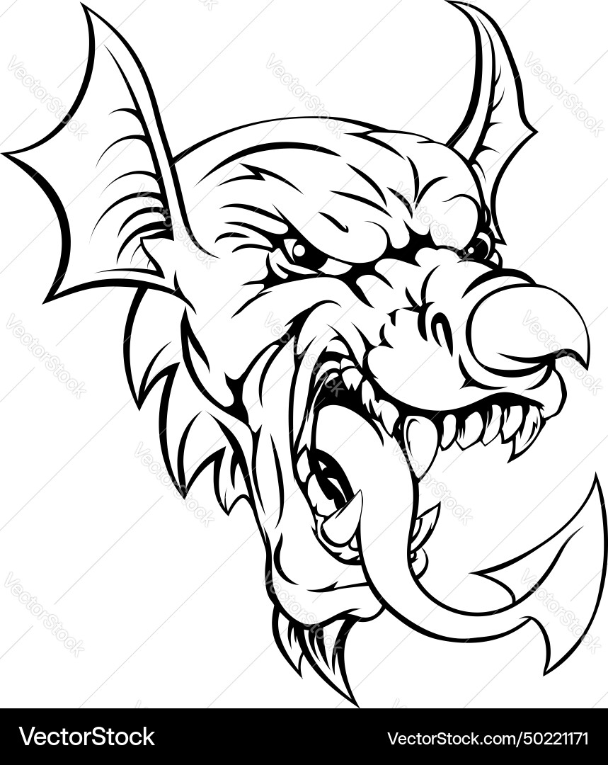 Welsh dragon graphic Royalty Free Vector Image