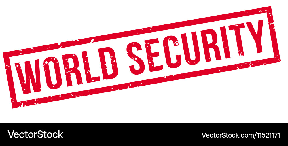 World security rubber stamp Royalty Free Vector Image