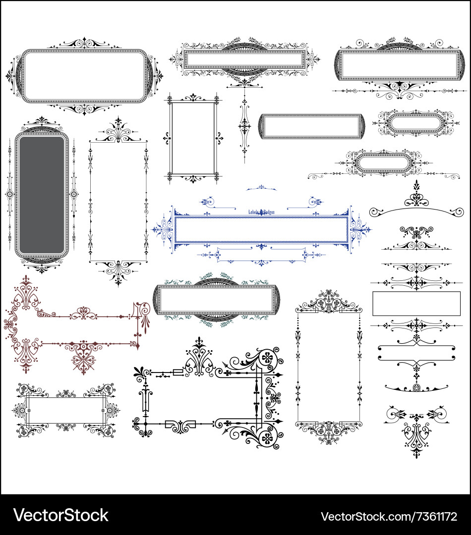 Art Deco Frames & Labels Royalty Free Vector Image