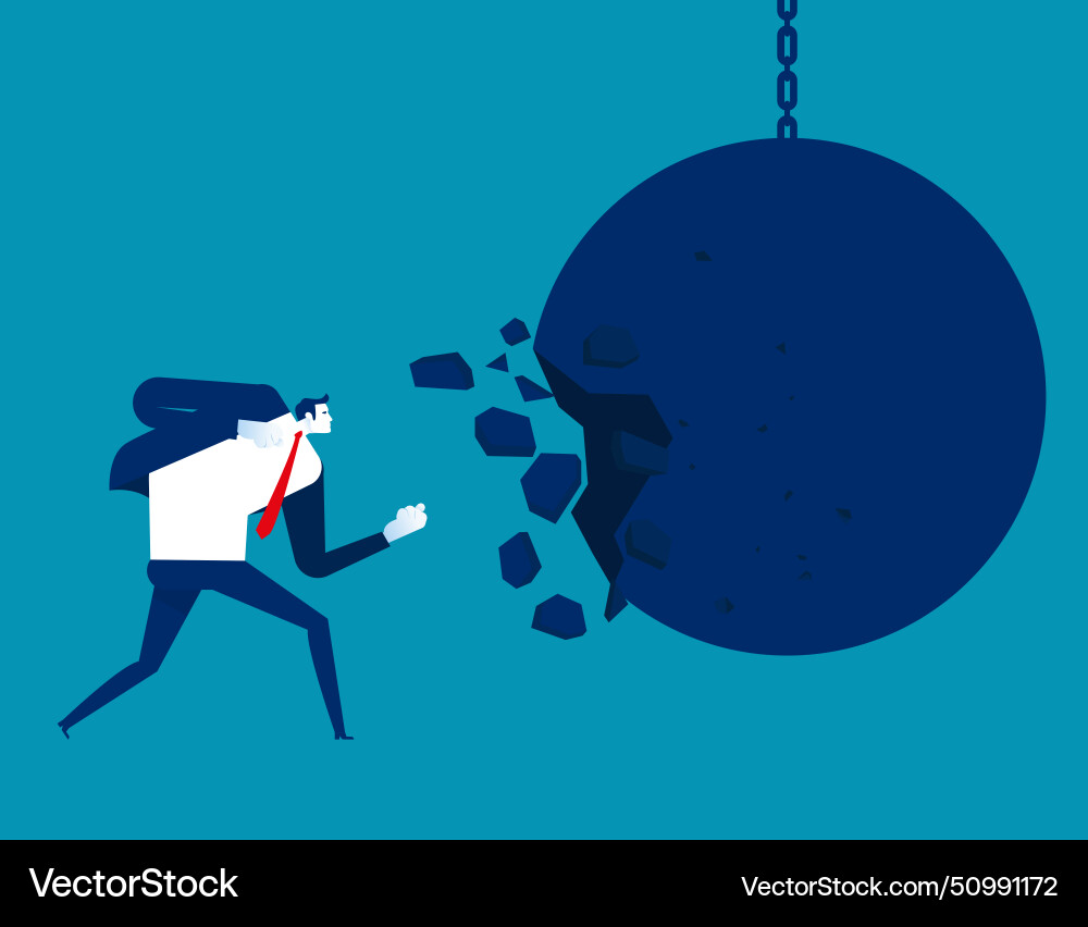 Business leader problem solving crisis Royalty Free Vector