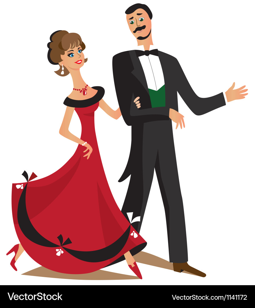 Dancing couple Royalty Free Vector Image - VectorStock
