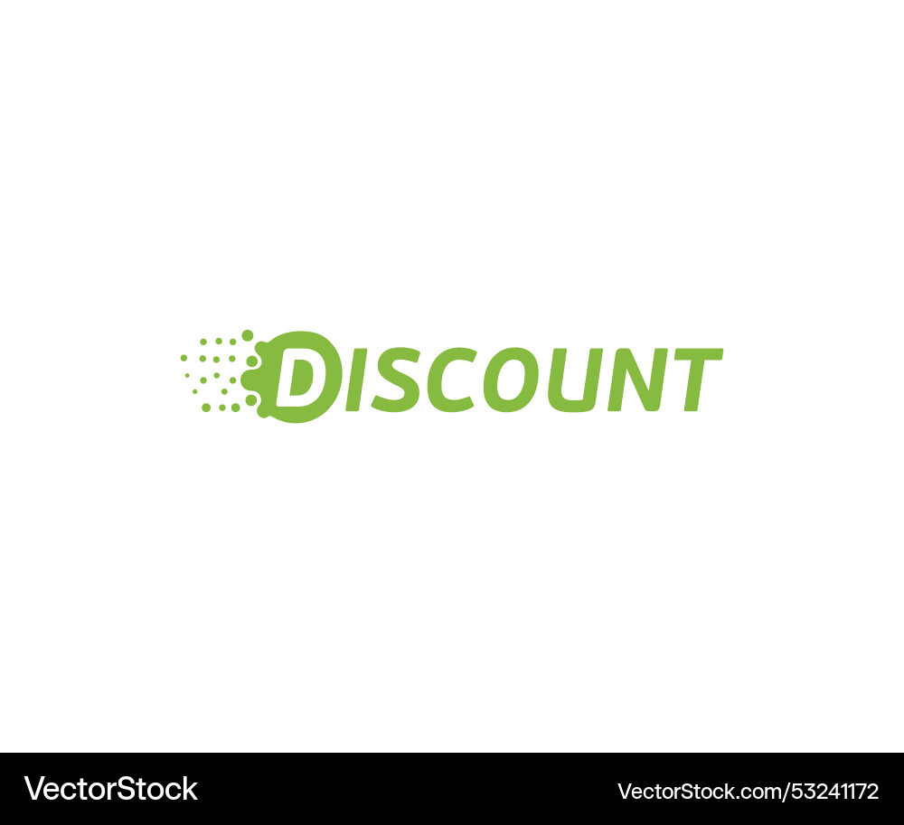 Discount logo design template Royalty Free Vector Image