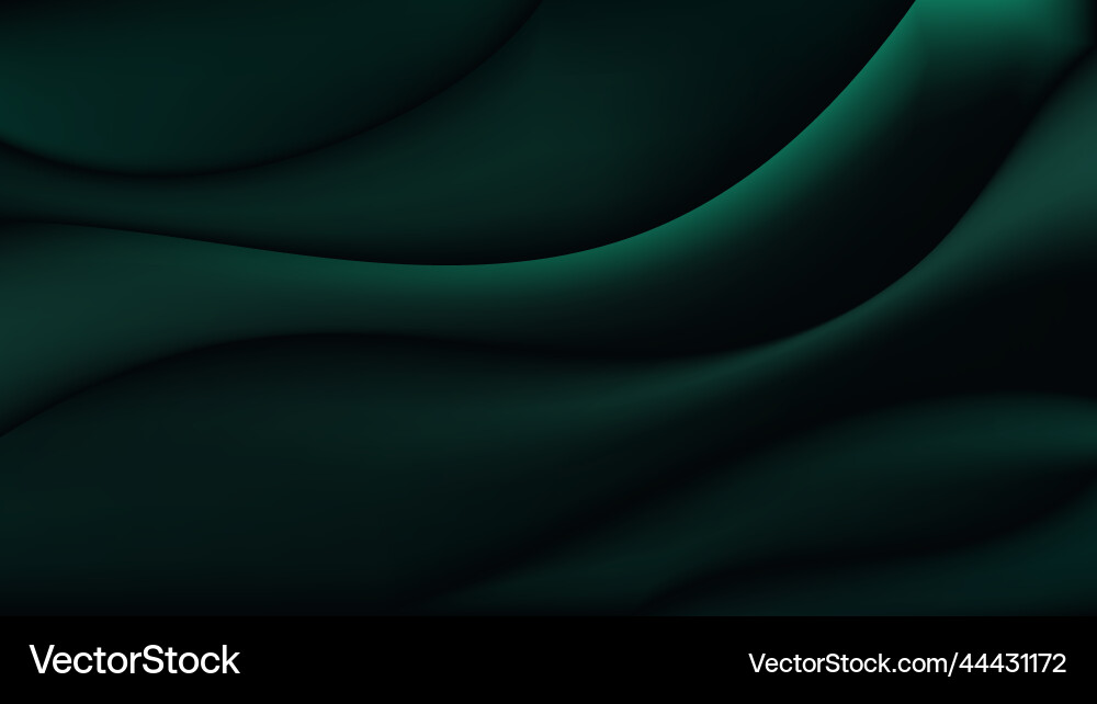 Green fabric cloth satin folded background Vector Image