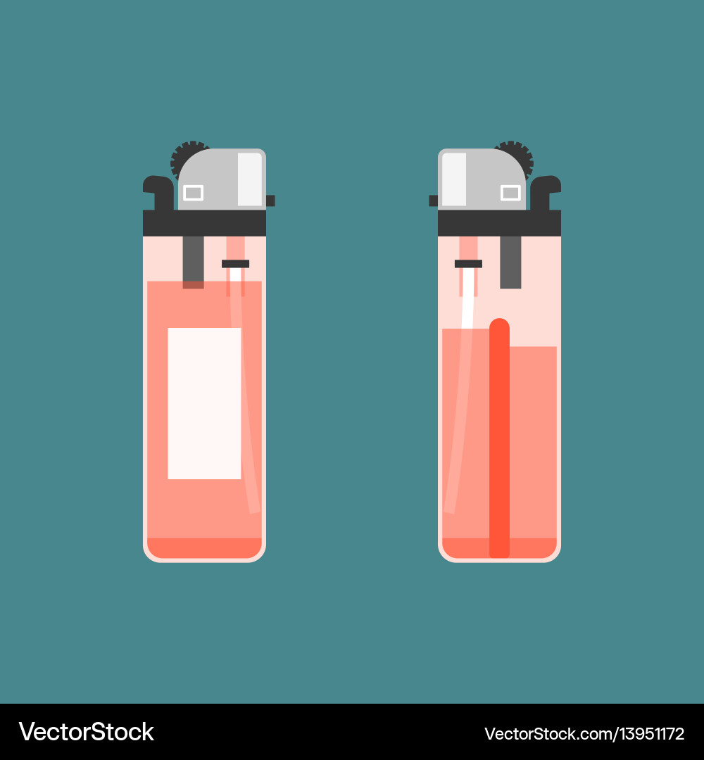 Red Lighter Flame Icon Royalty Free Vector Image
