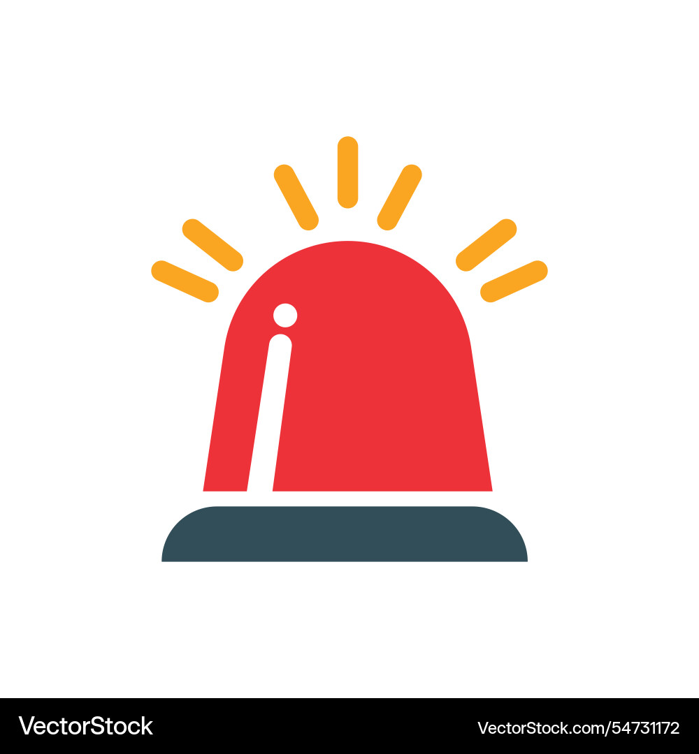 Red siren icon logo symbol Royalty Free Vector Image