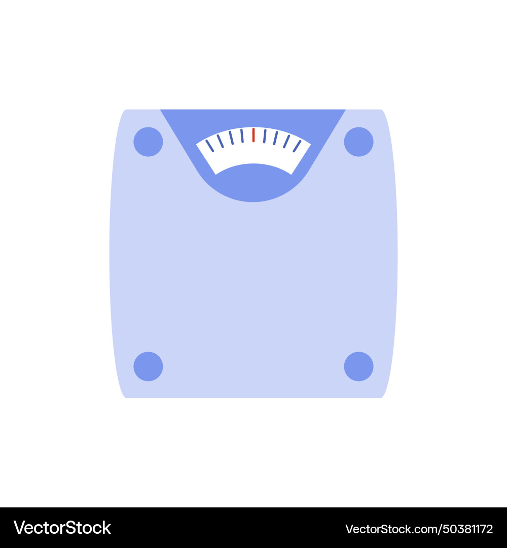 Scales to control weight during diet top view Vector Image