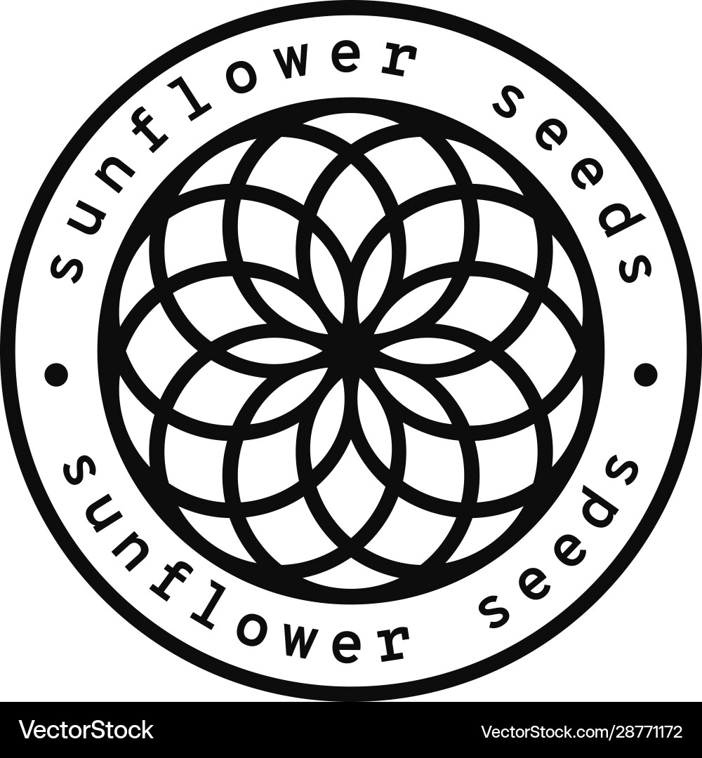 Sunflower seeds logo Royalty Free Vector Image