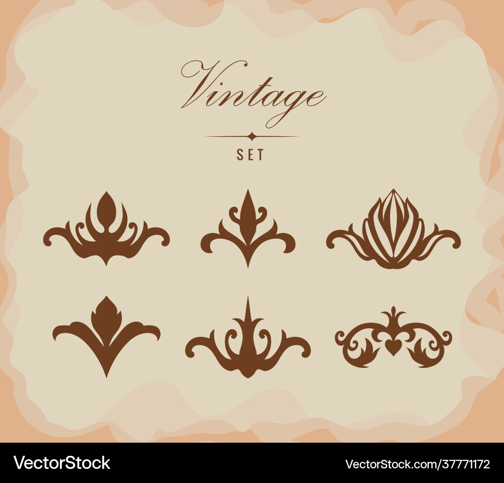 Vintage frame set Royalty Free Vector Image - VectorStock