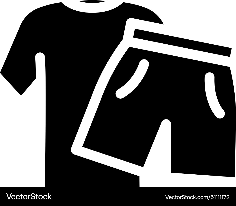 Workout attire glyph icon Royalty Free Vector Image