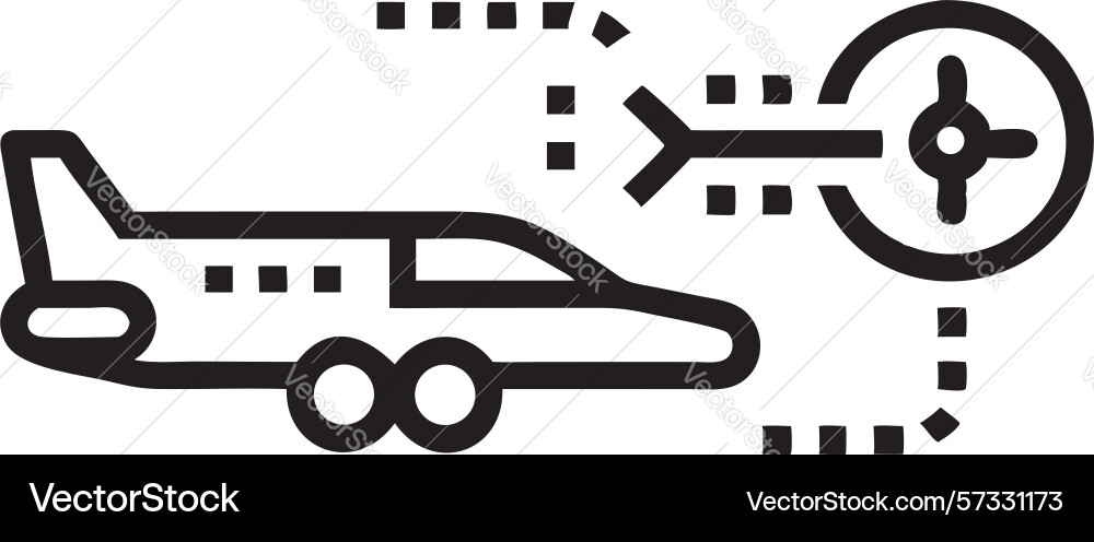 Aircraft communication air traffic control design Vector Image