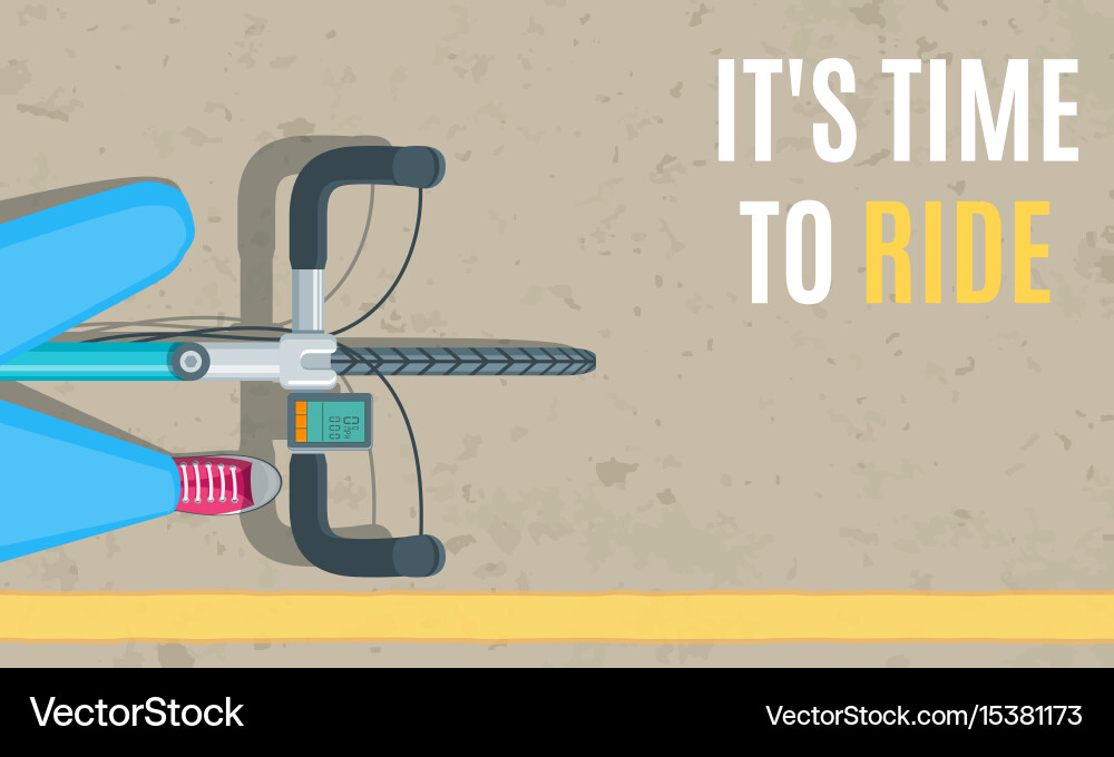 Bicycle top view Royalty Free Vector Image - VectorStock