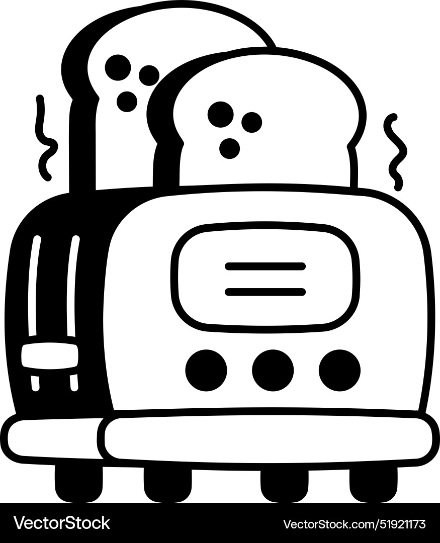 Bread toaster Royalty Free Vector Image - VectorStock