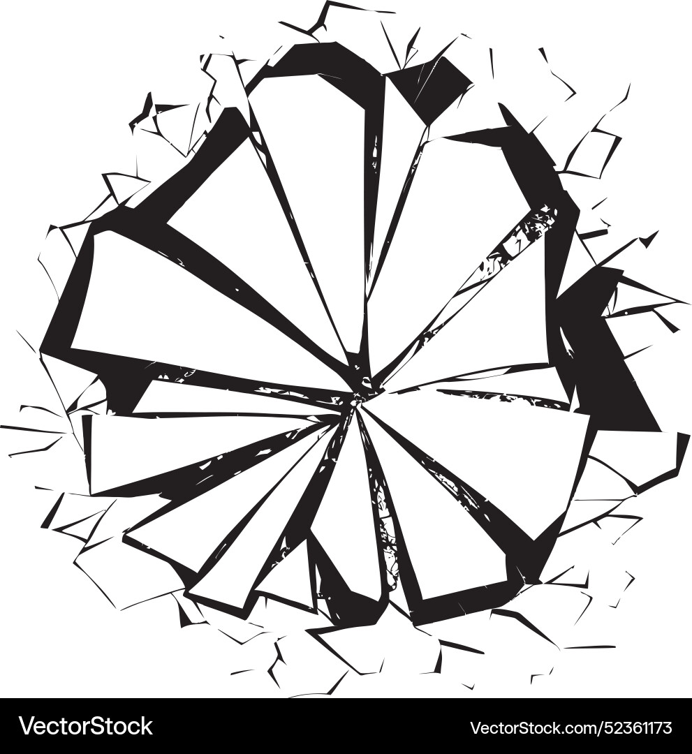 Fragmented frequencies broken glass Royalty Free Vector