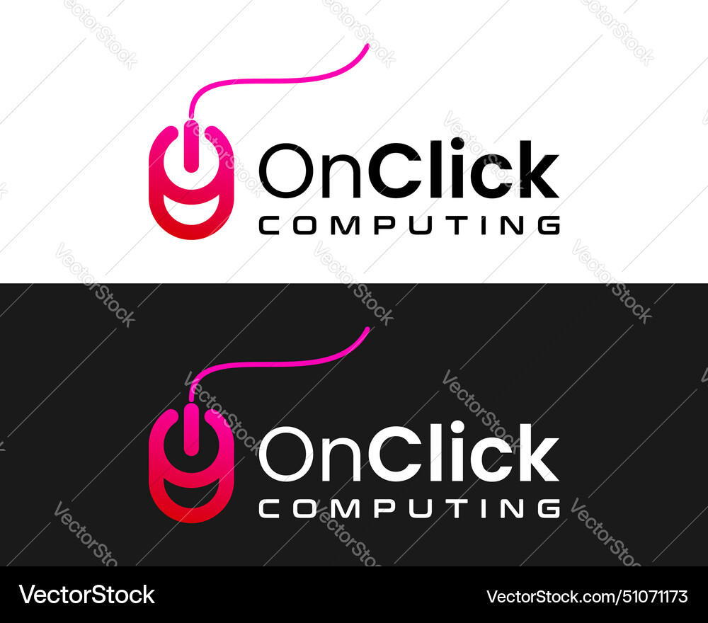 Power click logo Royalty Free Vector Image - VectorStock