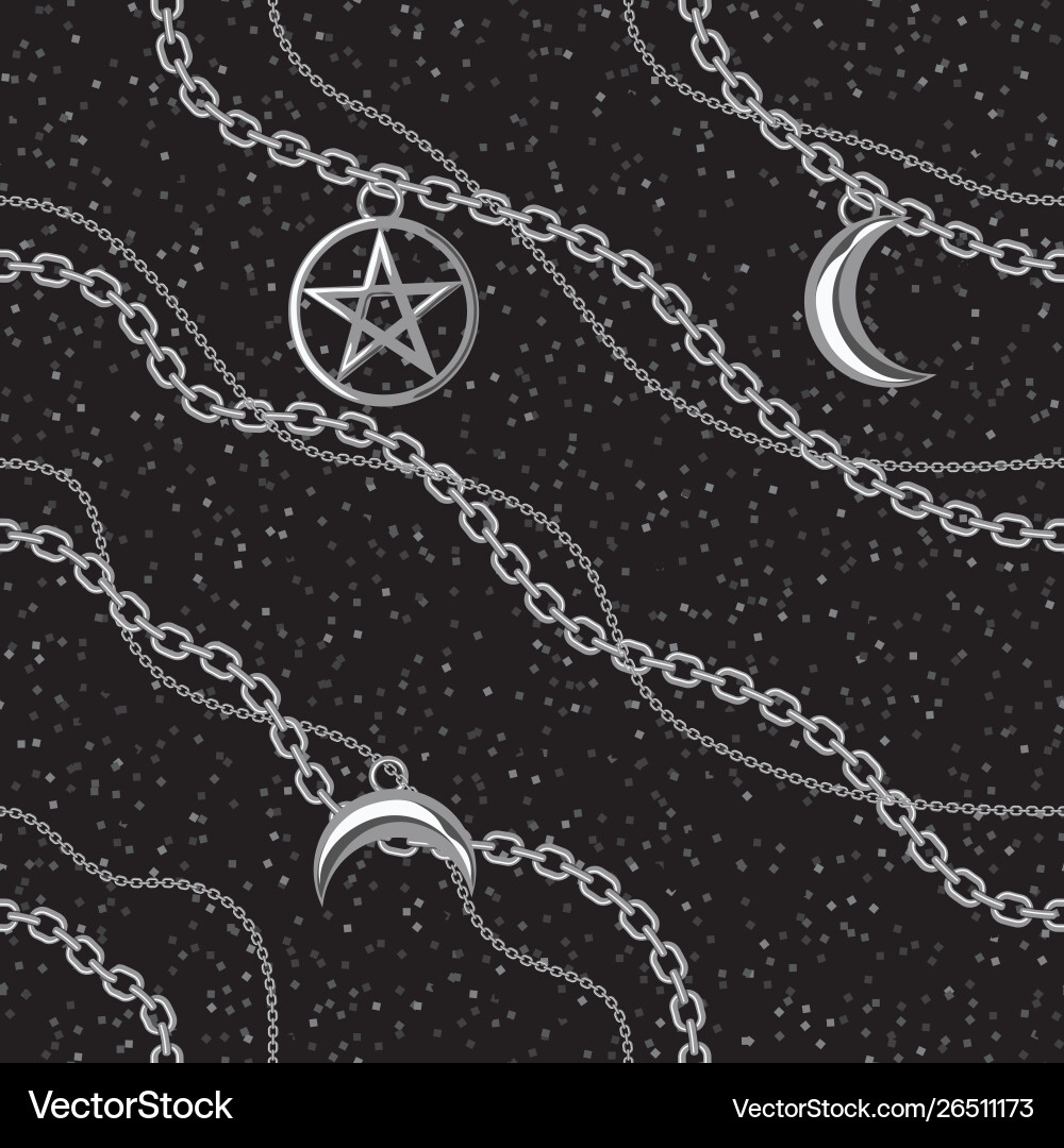 Seamless pattern background with pentagram Vector Image