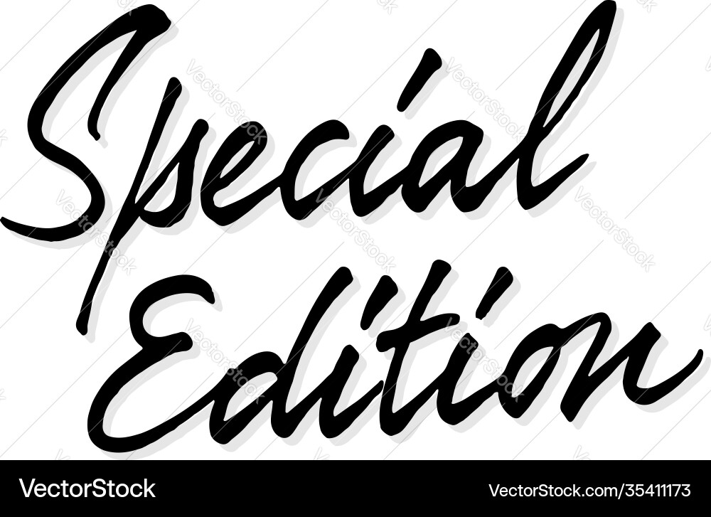 Special edition lettering Royalty Free Vector Image