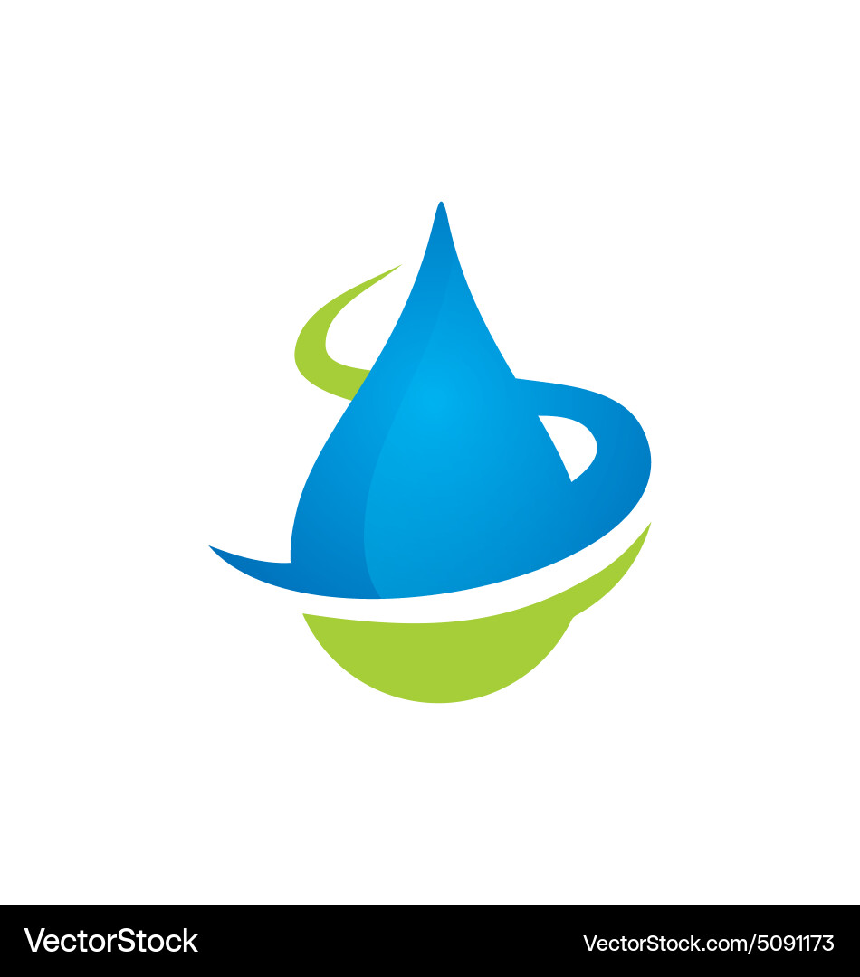 Water drop bio ecology logo Royalty Free Vector Image
