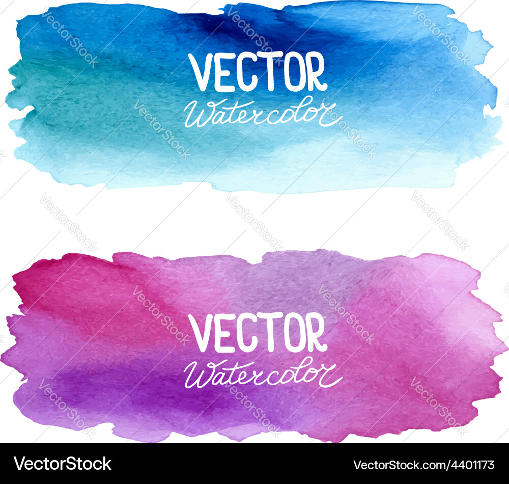 Watercolor banners abstract background Royalty Free Vector