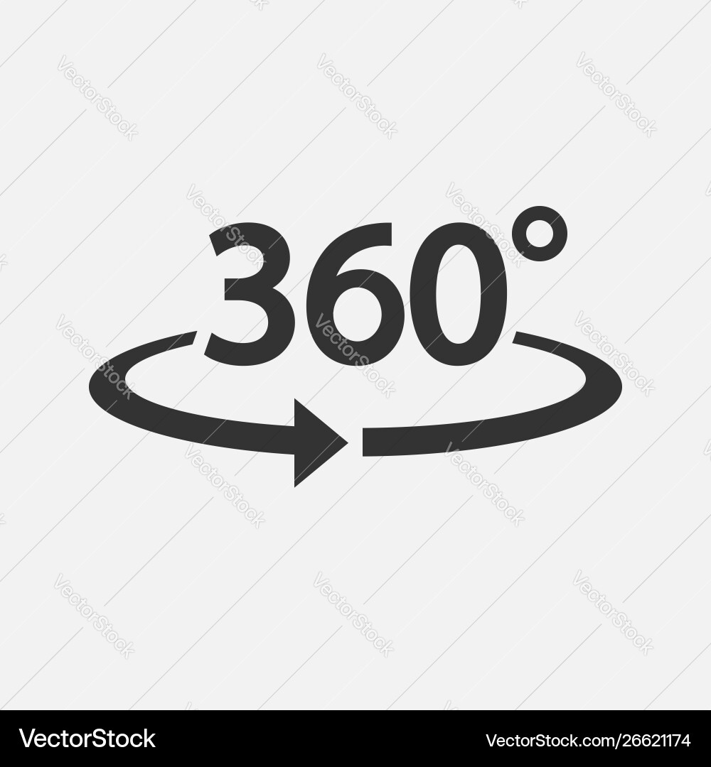 360 Degree Rotation Icon Royalty Free Vector Image