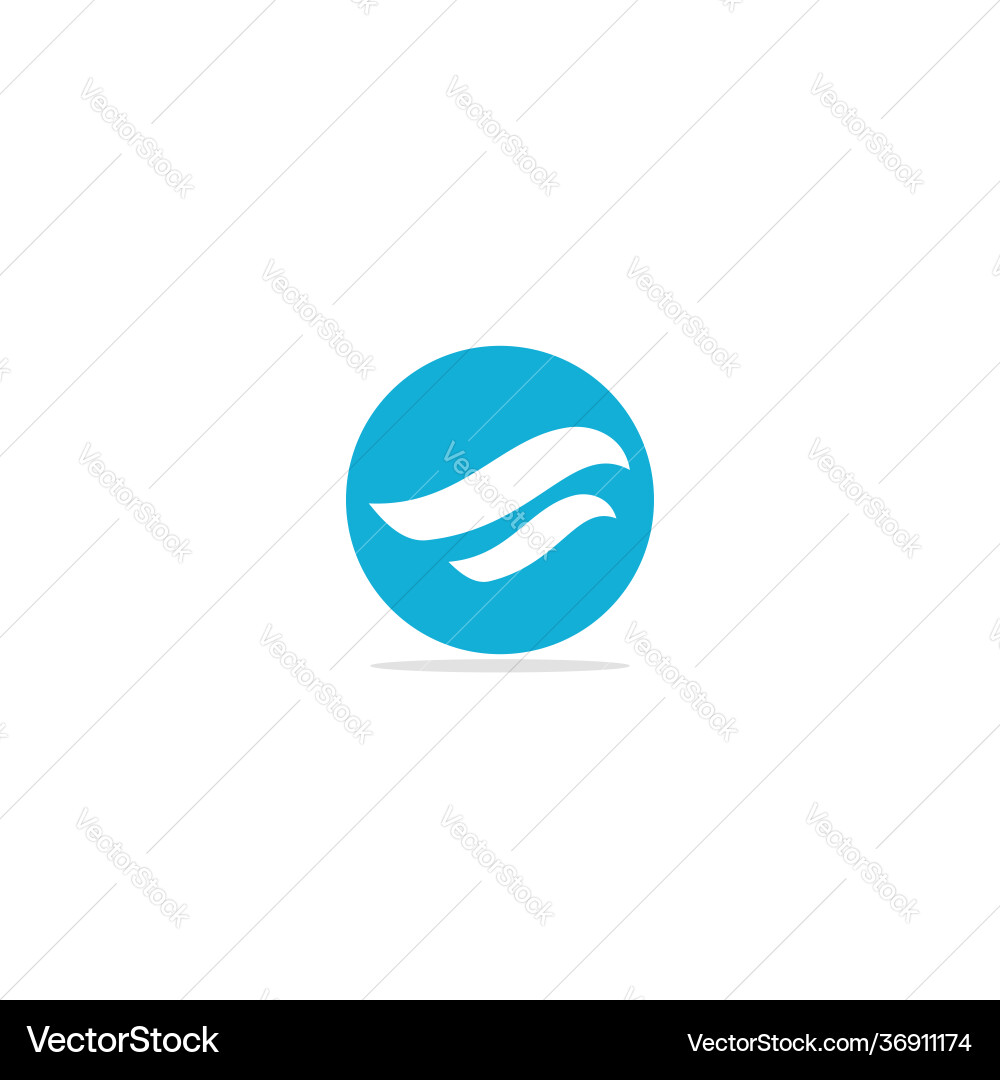 Abstract wave flow logo Royalty Free Vector Image