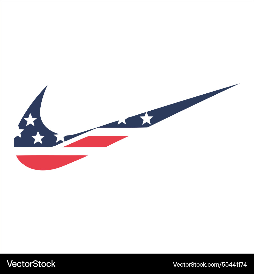 American nick logo design Royalty Free Vector Image