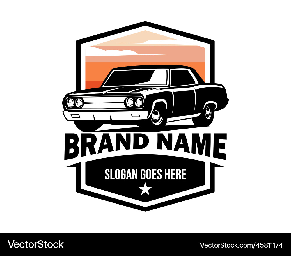 Chevrolet muscle car design Royalty Free Vector Image