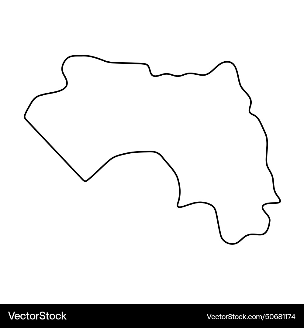 Guinea simplified outline map Royalty Free Vector Image