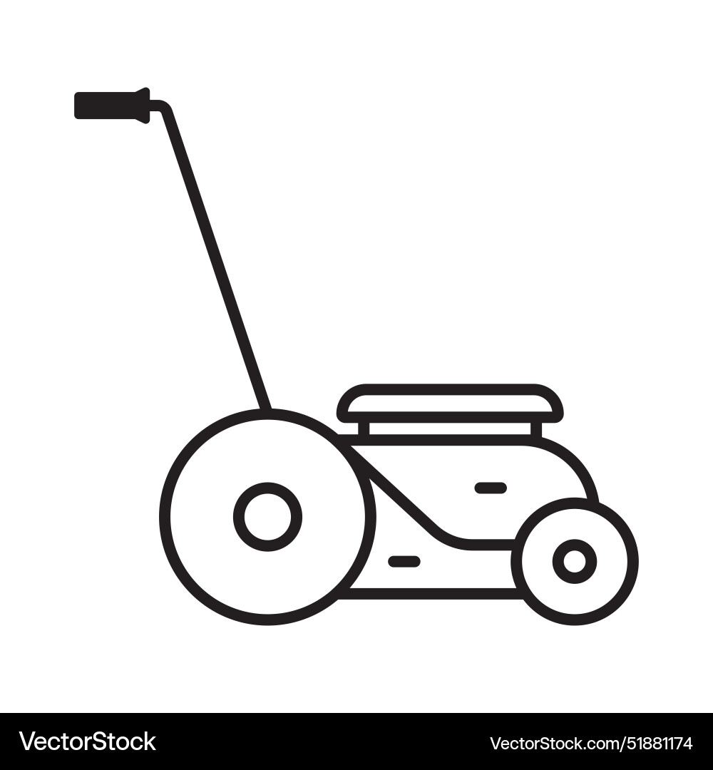 Lawn mower icon symbol Royalty Free Vector Image