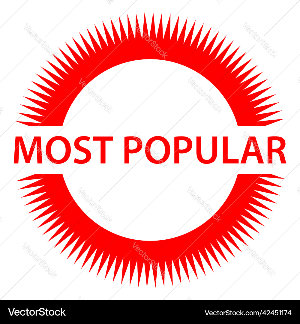Most popular red ink stamp Royalty Free Vector Image
