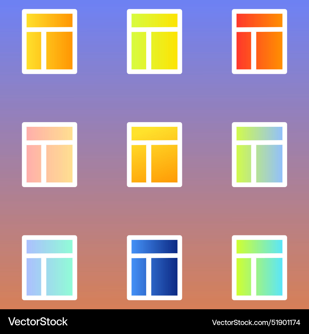 Multicolored apartment building window banner Vector Image