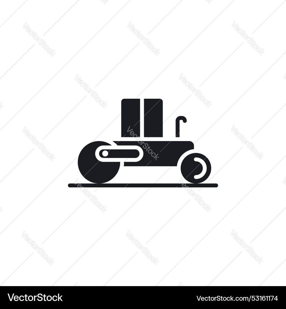 Steamroller icon symbol on white background Vector Image