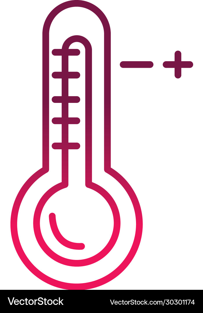 Thermometer hot temperature fever prevent Vector Image