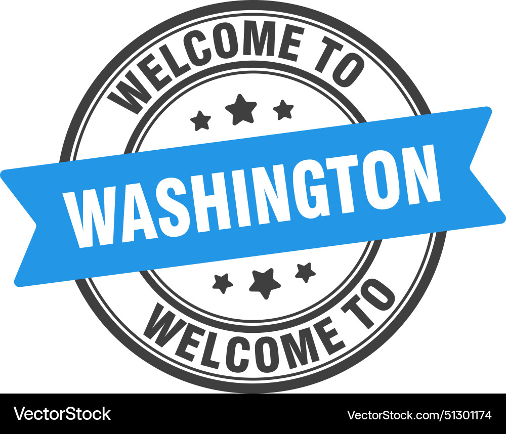 Welcome to washington stamp round sign Royalty Free Vector