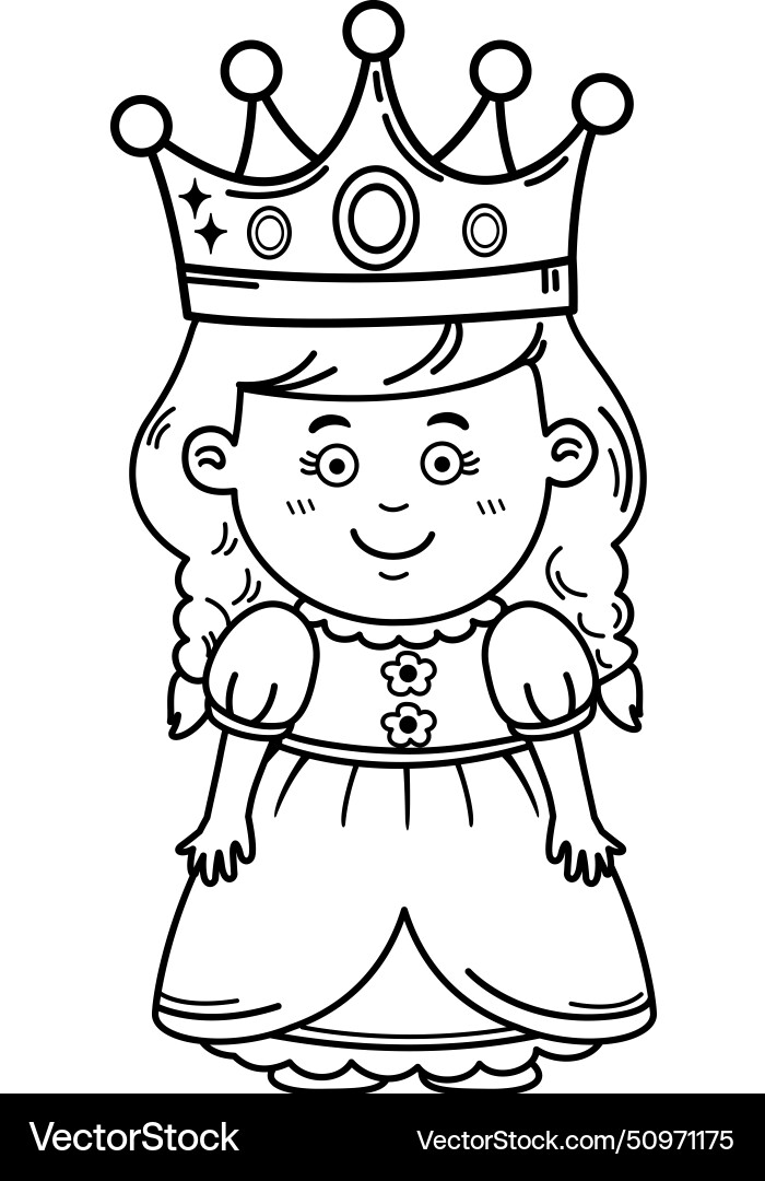 Cute children characters with queen costume Vector Image